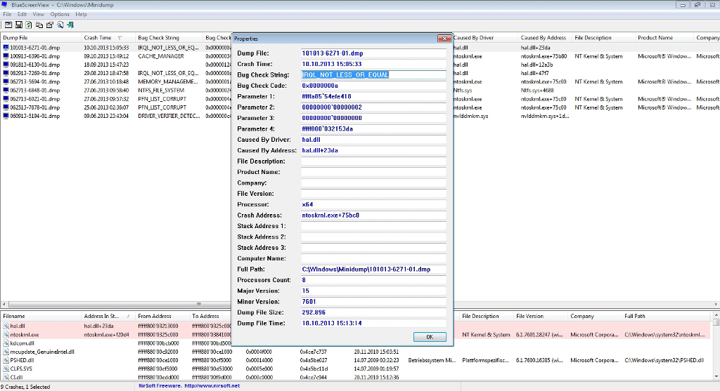 Bluescreen auslesen und analysieren › Computer Blog
